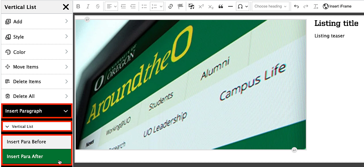 Vertical List | UO Digital Strategy